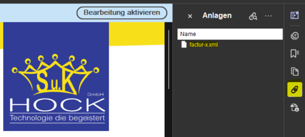 Wo Finde Ich Das Xml In Einer Zugferd Rechnung Hphock Solutions Ug 
